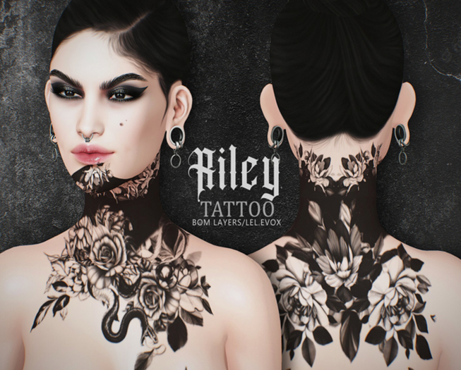 Second Life Marketplace - [MR] RILEY TATTOO LelEvoX/Bom Layers